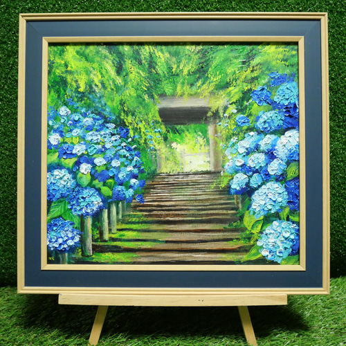 油絵 絵画【紫陽花の咲く参道】 絵画 HR 通販 15852937 油絵 絵画【紫陽花の咲く参道】 絵画 HR 通販 15852937