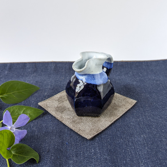 瑠璃色のミルクピッチャー 【手仕事 民藝 和 陶器 】 ポット・急須 酒津焼 kazu pottery 通販 15854109｜Creema ...
