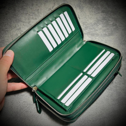 圧倒的な収納力 クロコダイル ダブルジッパー メンズ財布 ダブル 圧倒的な収納力 クロコダイル ダブルジッパー メンズ財布 ダブル