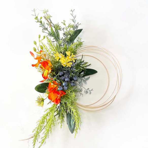 モカラオーキッドのデザインスワッグ susw-8 ドアリース リース リースの森工房 通販 15863688｜Creema(クリーマ)