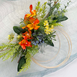 モカラオーキッドのデザインスワッグ susw-8 ドアリース リース リースの森工房 通販 15863688｜Creema(クリーマ)