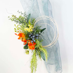 モカラオーキッドのデザインスワッグ susw-8 ドアリース リース リースの森工房 通販 15863688｜Creema(クリーマ)