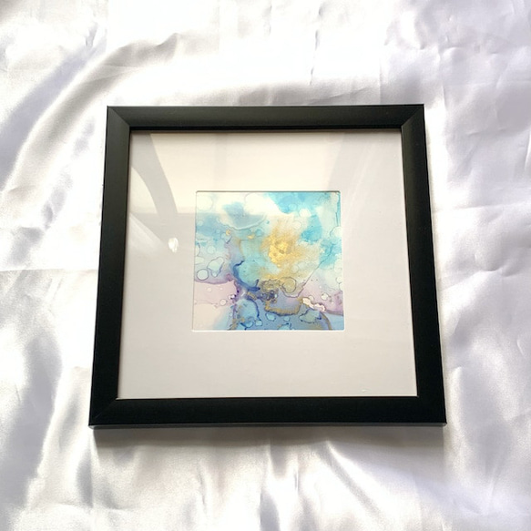 ～Dragon bleu(訳:青龍)～ アルコールインクアート 原画 フレーム付き 絵画 lu neige(ﾙﾈｰｼﾞｭ) 通販｜Creema ...