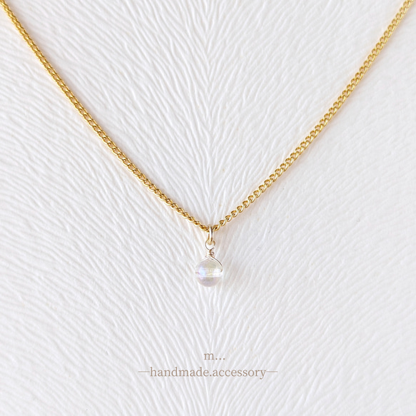 まるでシャボン玉 アクアクリスタルの1粒ネックレス (送料無料) 4月誕生石 水晶 ネックレス・ペンダント m... 発送まで約1週間かかり ...