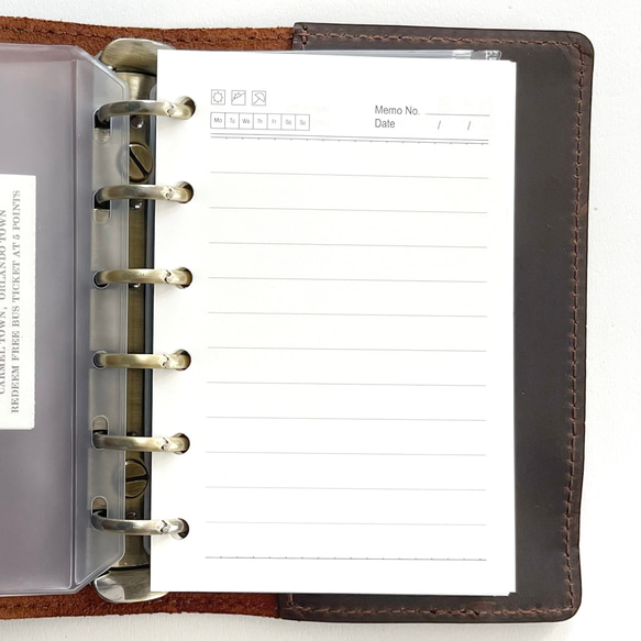 A7 バインダー システム手帳 レザー《brown》[T029] 手帳 Misty Classic 通販｜Creema(クリーマ)