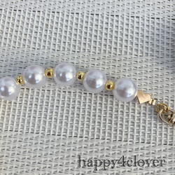 再再販!!スマホ ハンドストラップ パール10mm 携帯ストラップ happy4clover 通販 15885332｜Creema(クリーマ)