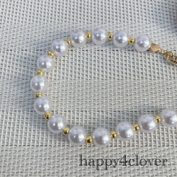 再再販!!スマホ ハンドストラップ パール10mm 携帯ストラップ happy4clover 通販 15885332｜Creema(クリーマ)