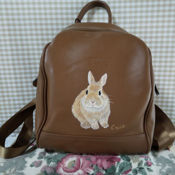 R-275 手描き うさぎのリュックです リュック・バックパック CECIL 通販 15896193｜Creema(クリーマ)