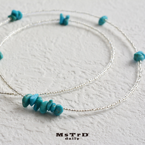 ネックレス フランスビーズ＆ターコイズ ビーズアクササリー ネックレス・ペンダント ×MsTrD daily 通販 15898102 ...