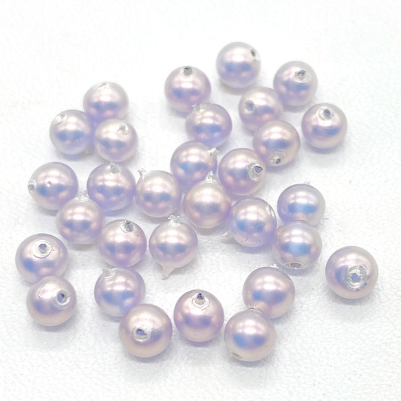 JV-PTG-R-053 チェリーブランドビーズ：ガラスラウンドパール シャインライトパープル約4mm【30個】 ビーズ ジュリアン 通販 ...