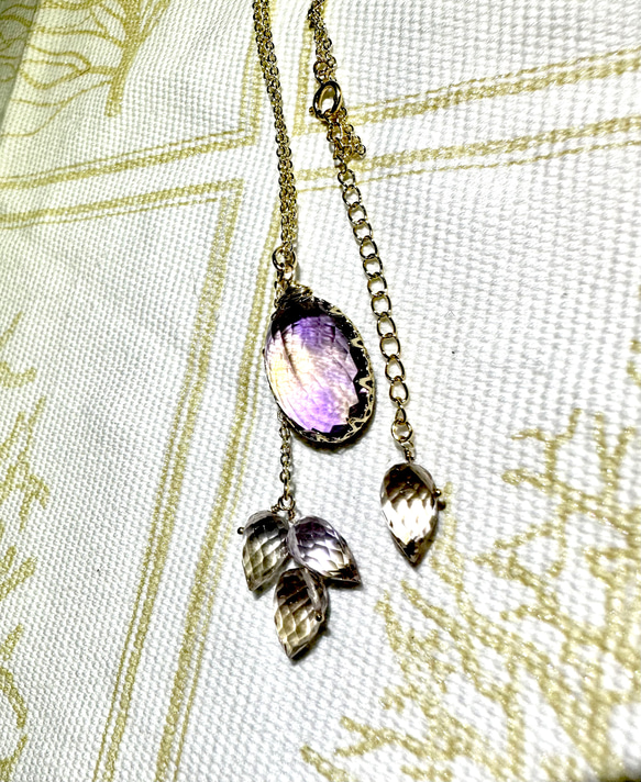 k14gf アメトリン ファセットカット ツボミ型 ネックレス ネックレス・ペンダント sango 通販｜Creema(クリーマ) 15903240