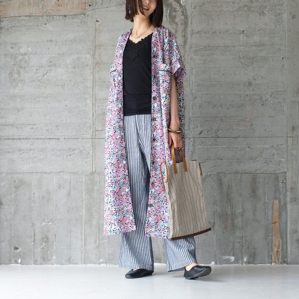 オシャレくすみカラー♪パイピングシャツワンピース（23s-12）パープル ワンピース Hammock 通販 15905739｜Creema(クリーマ)