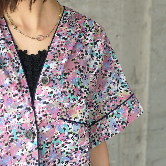 オシャレくすみカラー♪パイピングシャツワンピース（23s-12）パープル ワンピース Hammock 通販 15905739｜Creema(クリーマ)