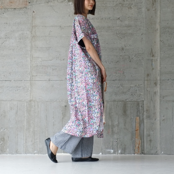 オシャレくすみカラー♪パイピングシャツワンピース（23s-12）パープル ワンピース Hammock 通販 15905739｜Creema(クリーマ)