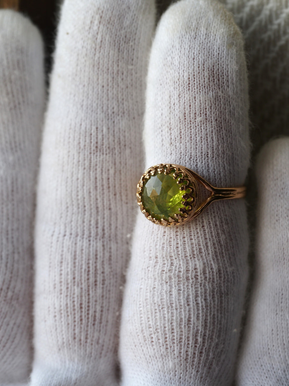 限定1 ペリドット8 K24GP クラウンリング 指輪・リング ケロリン堂 通販｜Creema(クリーマ) 15912313