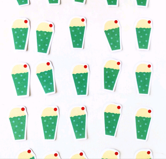 クリームソーダ フレークシール シール・ステッカー ドラセナ 通販 15923708｜Creema(クリーマ)