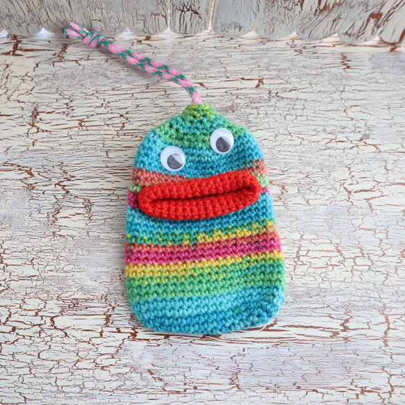 パクパク星人 OPAL毛糸使用 キーケース Lサイズ 鍵と一緒に何でもOK！ キーケース Peach Nuts 通販 15925013 ...