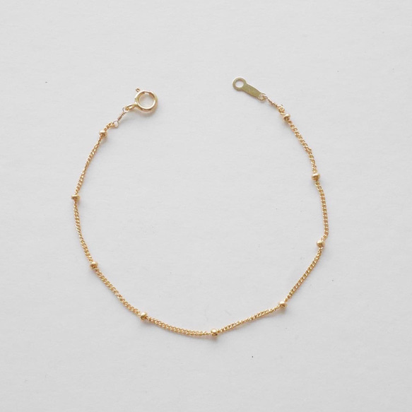 14kgf ドットチェーン シンプル ゴールドアンクレット 【長さオーダー可能】アレルギー対応 アンクレット mini 通販 15925415｜Creema(クリーマ)