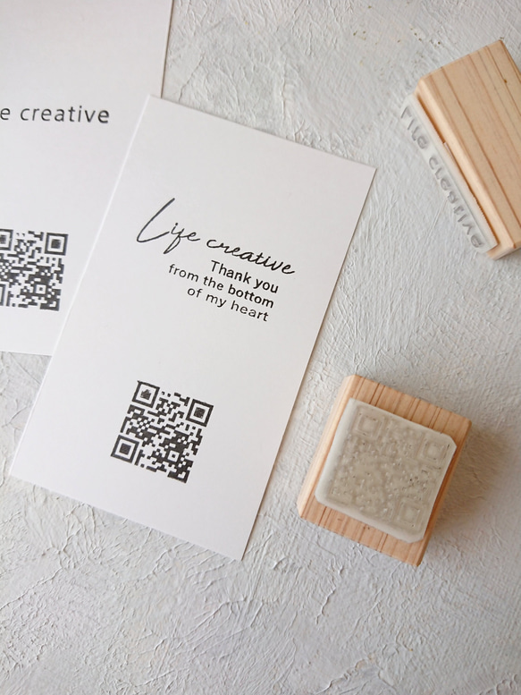 [オーダー制作]QRコード スタンプ はんこ・スタンプ life creative 通販 15936834｜Creema(クリーマ)