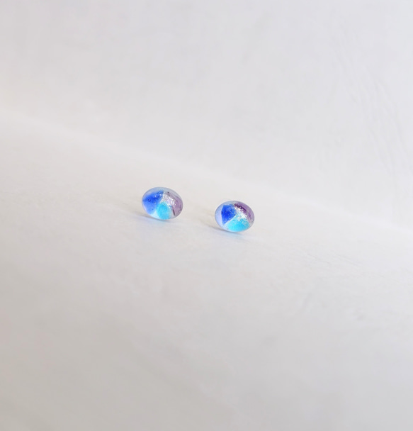 シーグラス ピアス アメジスト 天然石 絹色 ギフト 誕生日 クリスマス 母の日 ピアス（スタッド・一粒） ohana 通販｜Creema ...