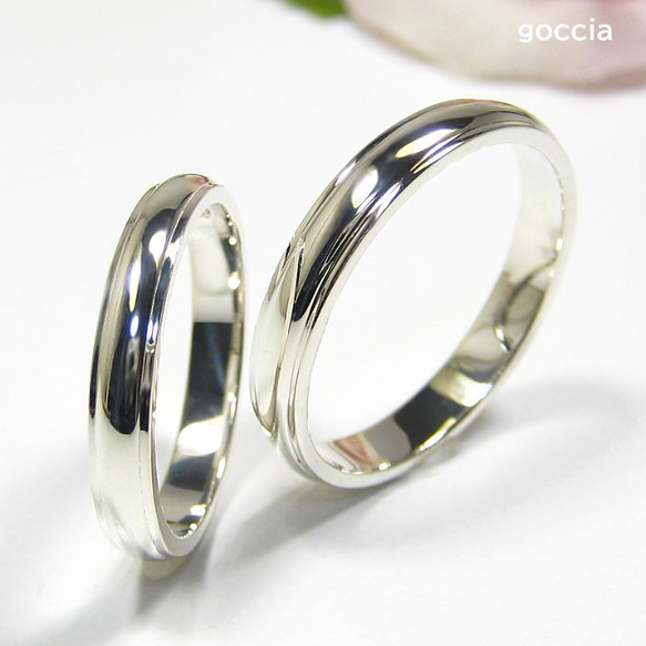 カップルリング（シルバーのペアリング）(188R、189R） 指輪・リング Goccia ペアリング 通販 15946603｜Creema(クリーマ)