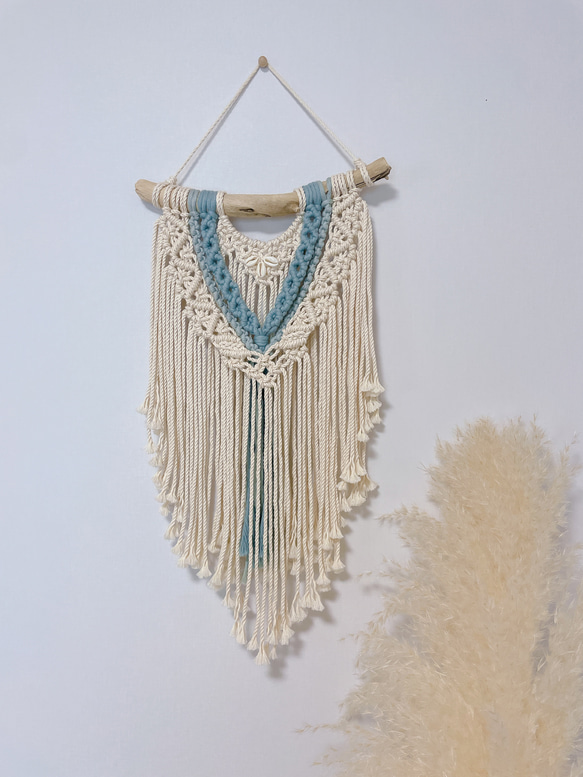 海を感じるマクラメタペストリー 流木インテリア タペストリー・壁掛け ameri macrame 通販｜Creema(クリーマ) 15950713
