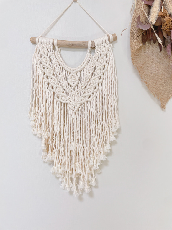 【SALE】3,200円→2,700円/ナチュラルマクラメタペストリー/流木インテリア タペストリー・壁掛け ameri macrame 通販｜Creema(クリーマ) 15950771