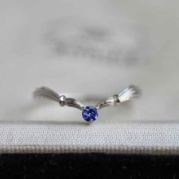 アンティークVリング 0.07ct タンザナイト pt900 プラチナ 指輪・リング Mei JEWELRY 通販 15951517｜Creema(クリーマ)