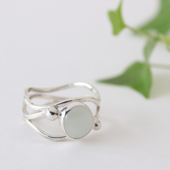 糸魚川ヒスイ シルバー925 リング「波うちぎわ」11号 国産翡翠 送料無料 指輪・リング 工房浮草 通販｜Creema(クリーマ) 15952190