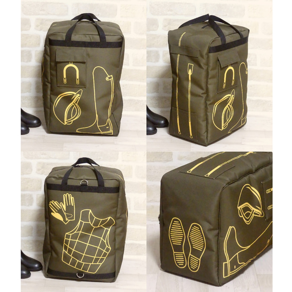 ブーツバッグ 乗馬装備柄【オーダー】 その他バッグ Fuku～ふく～ 通販｜Creema(クリーマ) 15952191