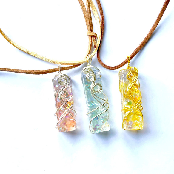 氷に閉じ込めた宝物 ペンダント2 ネックレス・ペンダント スタイリッシュにゃんこ 通販 15953150｜Creema(クリーマ)