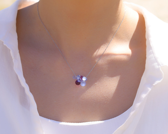 ウタカタ(紫陽花) ネックレス ネックレス・ペンダント MOKUReN 通販 15958068｜Creema(クリーマ)