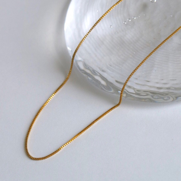 14kgf 極細0.7mm とろりチェーン 艶めきネックレス スキンジュエリー ネックレス・ペンダント Chére 通販｜Creema(クリーマ) 15975923