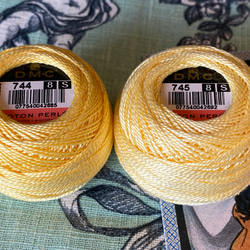 新入荷！フランス製♪DMC『コットンパール8番 刺しゅう糸 単品1点』～745 薄薄レモン 糸・ミシン糸 Blanc de Roi 通販 ...