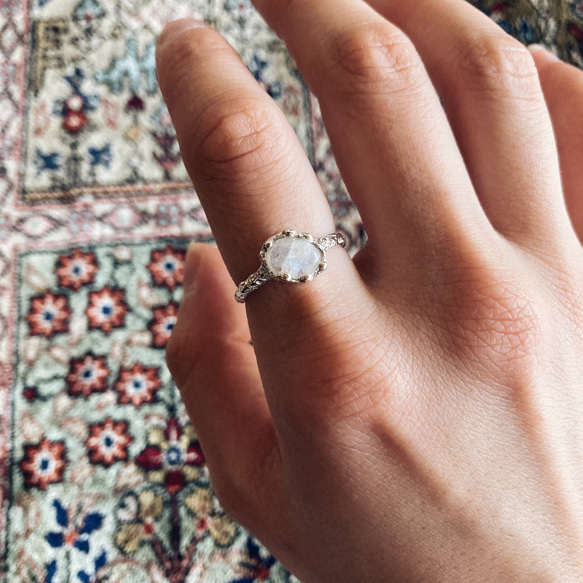 grain ring【silver925】/シンプル シルバー シルバー925 シルバーリング ラブラドライト 天然石 指輪・リング hengeni 通販 15981200｜Creema(クリーマ)