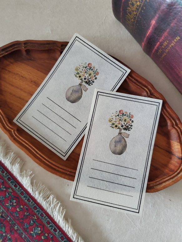 和紙のメッセージカード [花束と花瓶] メッセージカード しき 通販｜Creema(クリーマ) 15982180