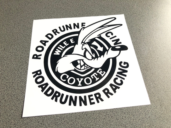 road runner Racing 丸 コヨーテ ステッカー 右向き【カラー選択可】 送料無料♪ その他アート korokoro 通販 ...