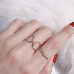 Sv925純銀製 繊細 ピンクゴールド シンプル リング 指輪 K18仕上げ 金属アレルギー対応 指輪・リング cissylady_LINEクーポン 通販｜Creema(クリーマ) 15991284