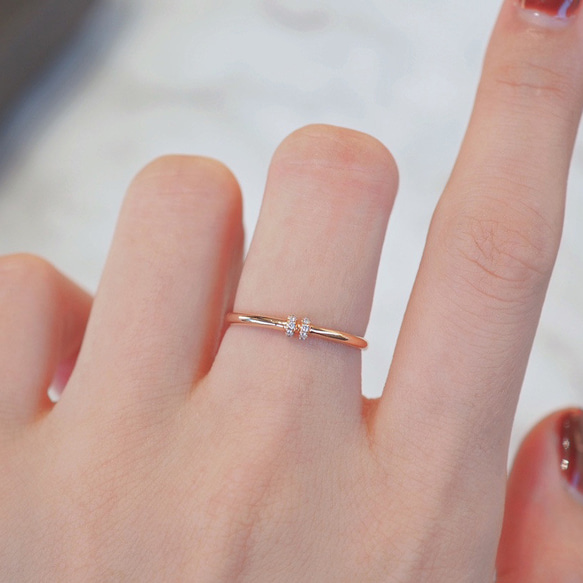 Sv925純銀製 繊細 ピンクゴールド シンプル リング 指輪 K18仕上げ 金属アレルギー対応 指輪・リング cissylady_LINEクーポン 通販｜Creema(クリーマ) 15991284