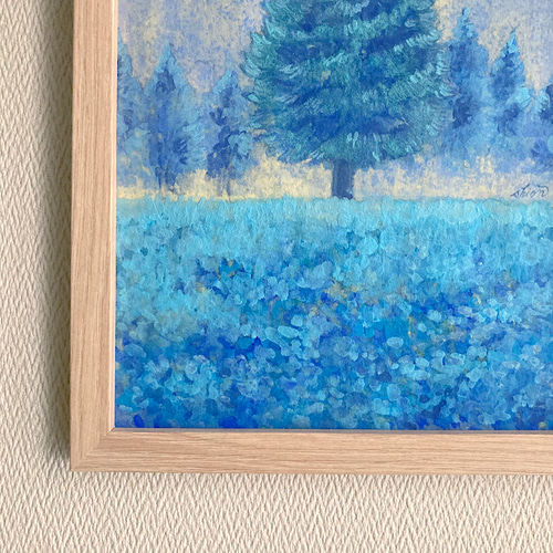 日本画『月と森』 /日本画 原画 風景画 月 花 絵画 紫苑工房 日本画『月と森』 /日本画 原画 風景画 月 花 絵画 紫苑工房