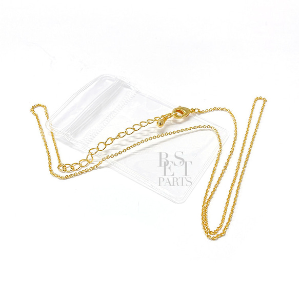 【1本】16KGPアジャスター付き約52cmネックレスチェーン /bp28 金具・チェーン 低金属アレルギーパーツBESTPARTS 通販 16006391｜Creema(クリーマ)