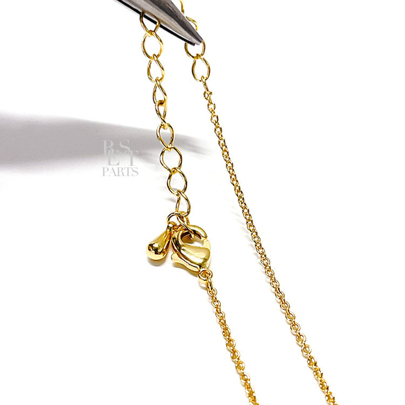 【1本】16KGPアジャスター付き約47cmネックレスチェーン /bp29 金具・チェーン 低金属アレルギーパーツBESTPARTS 通販 16006411｜Creema(クリーマ)