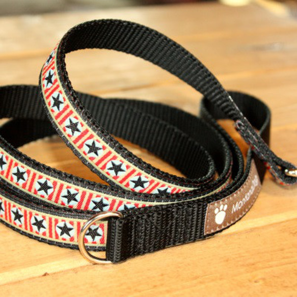 犬リード 幅1.9㎝ Little Dog Star リード・首輪 MontanaDog 通販 16011628｜Creema(クリーマ)