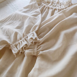 受注制作 フリルパフスリーブプルオーバー M・L ブラウス kurumi no mori* 通販 16015121｜Creema(クリーマ)