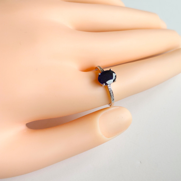 「秋の誕生石2024」 サファイア キラキラ リング 天然石 S925 8×6㎜ 指輪・リング bamboo shoots 通販 16031065｜Creema(クリーマ)