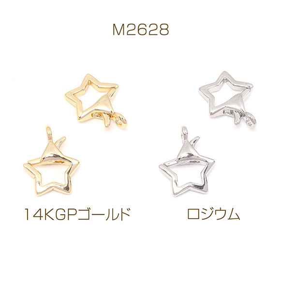 M2628-14KGP 6個 色褪せにくい14KGPゴールドメッキ 引き輪 11×14..5mm 3X（2ヶ） 金具・チェーン beads&parts【プロフ必読】 通販 16032660 ...