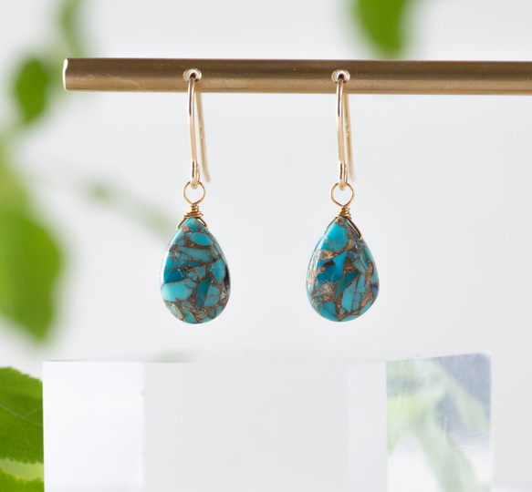 【Creema限定 夏の福袋】K14gf ブルーコッパーターコイズ 2点セット ピアス（その他） レモンソーダ 通販 16040679｜Creema(クリーマ)