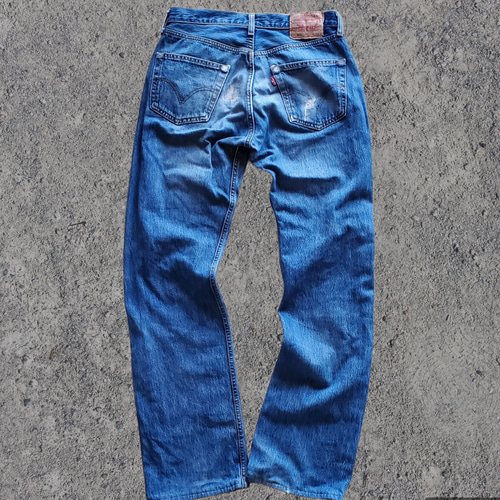 刺し子 パッチワーク デニムパンツ ジーンズ Levi's501 W32 刺し子 パッチワーク デニムパンツ ジーンズ Levi's501 W32