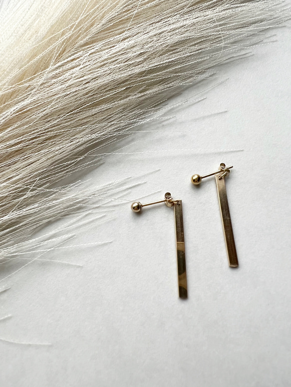 K14gf スティックピアス ピアス（その他） anno jewelry 通販｜Creema(クリーマ) 16054179