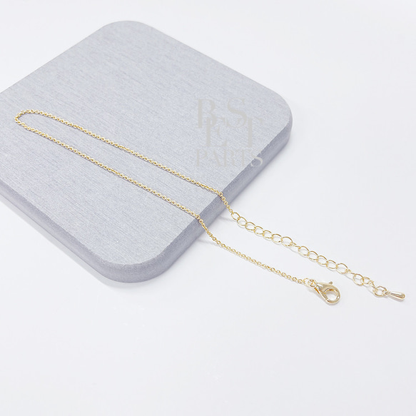 【2本入り】16KGP全長約27mm（アジャスター付き）アンクレットチェーン /bp57 金具・チェーン 低金属アレルギーパーツBESTPARTS 通販 16056799｜Creema(クリーマ)